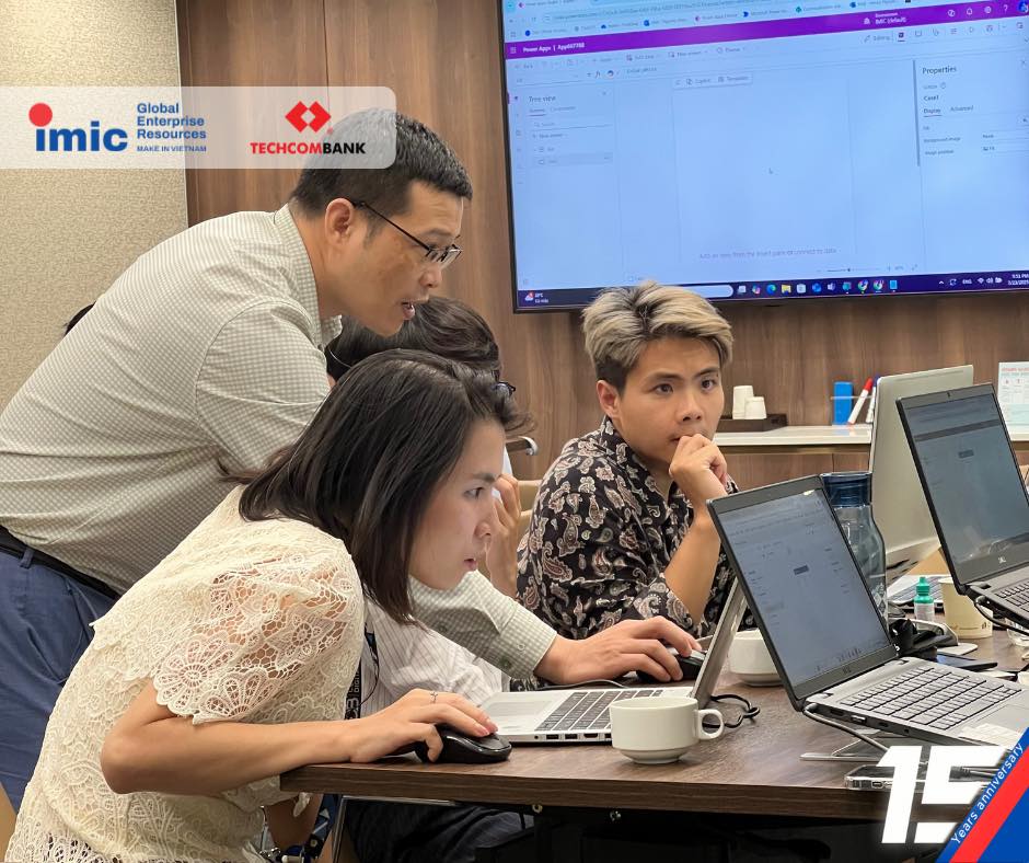 IMIC đào tạo Power Apps & Automate cho CBNV Techcombank – 23/07/2025